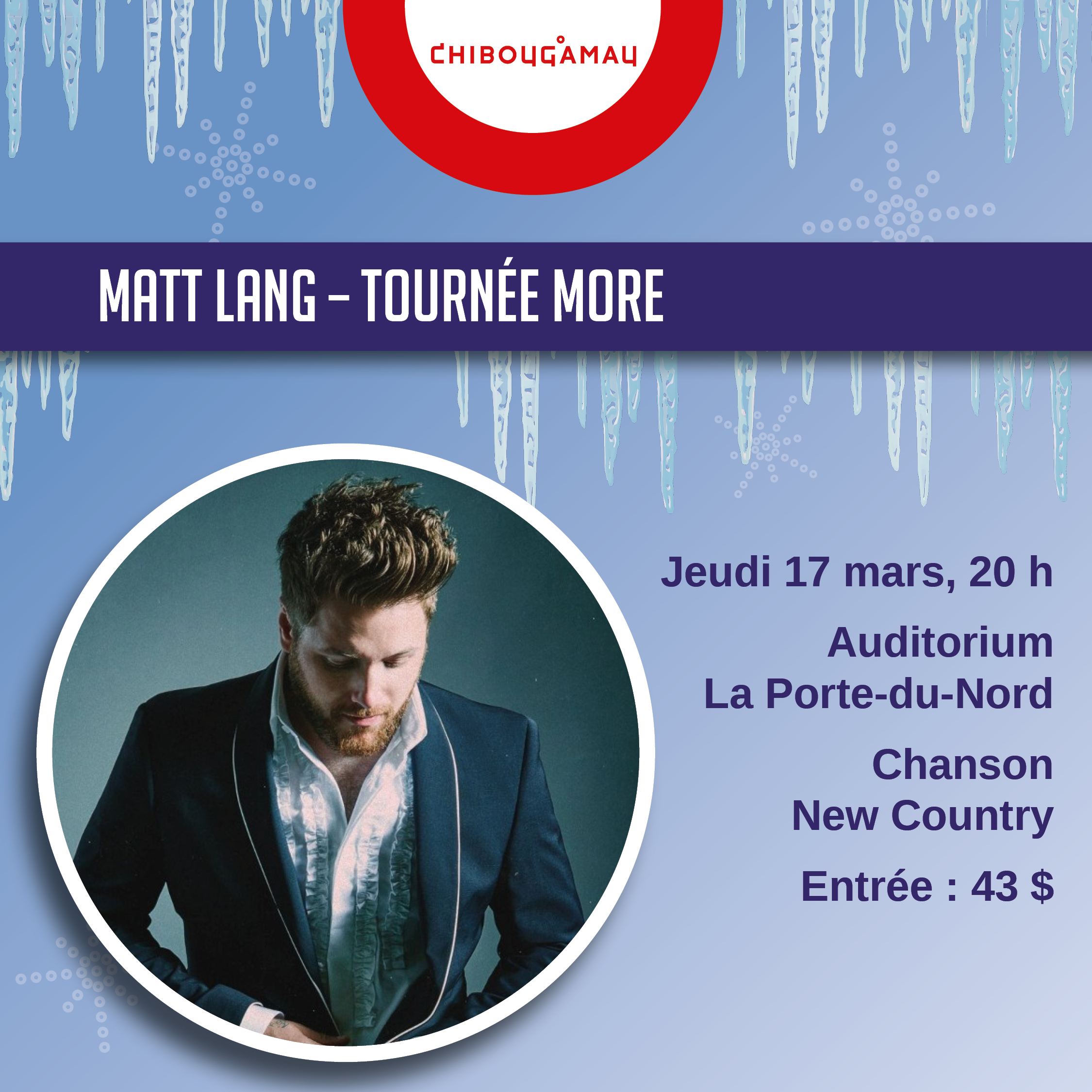 Spectacle | Matt Lang - Ville de Chibougamau